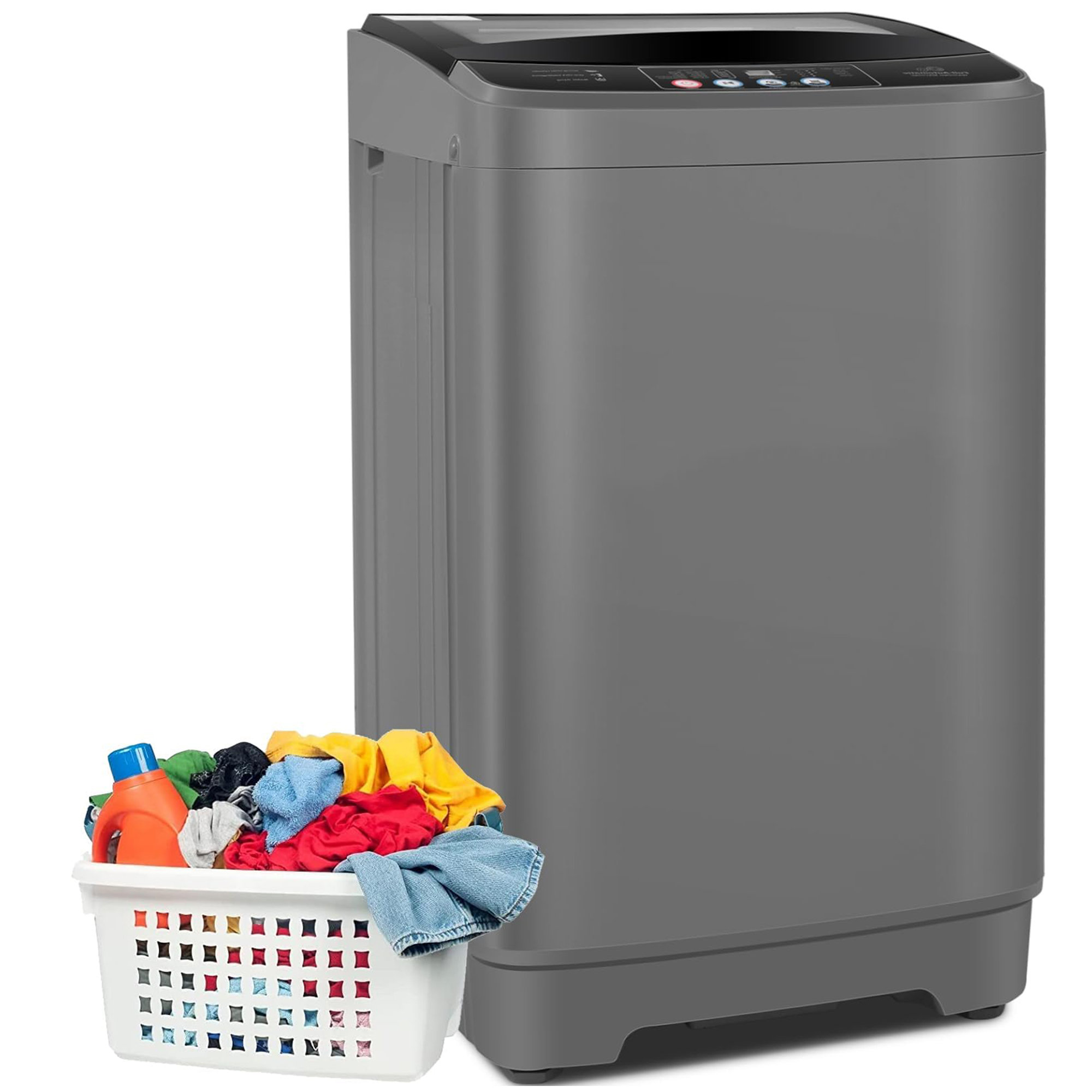 Ancheer Nina 2.8Cu.Ft Portable Washing Machine With Glass Cover, 20Lbs ...