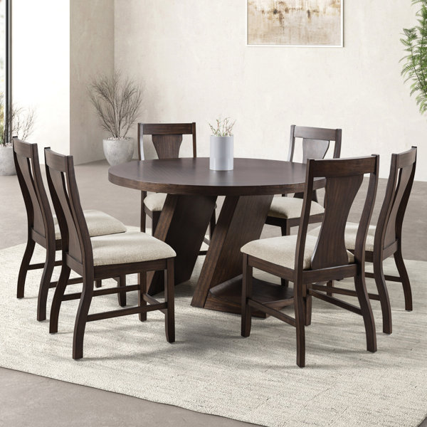 Red Barrel Studio® Riggio 7-Piece Dining Table Set | Wayfair
