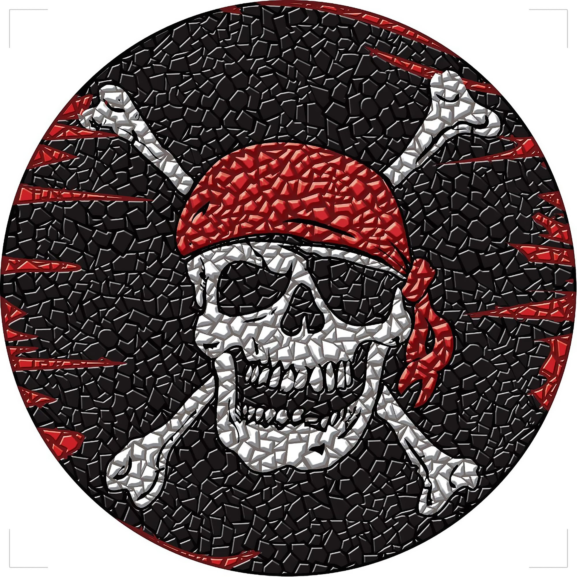 Arlmont & Co. Koji Pirate Flag 29" Decorative Pool Mat - Pool Art | Wayfair