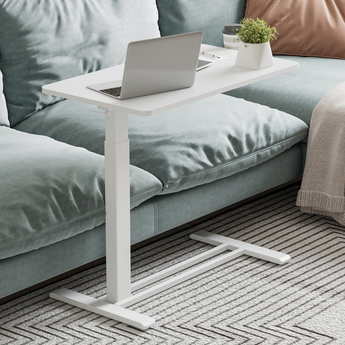 Inbox Zero Kristee Adjustable and Movable Overbed Table with Hidden ...