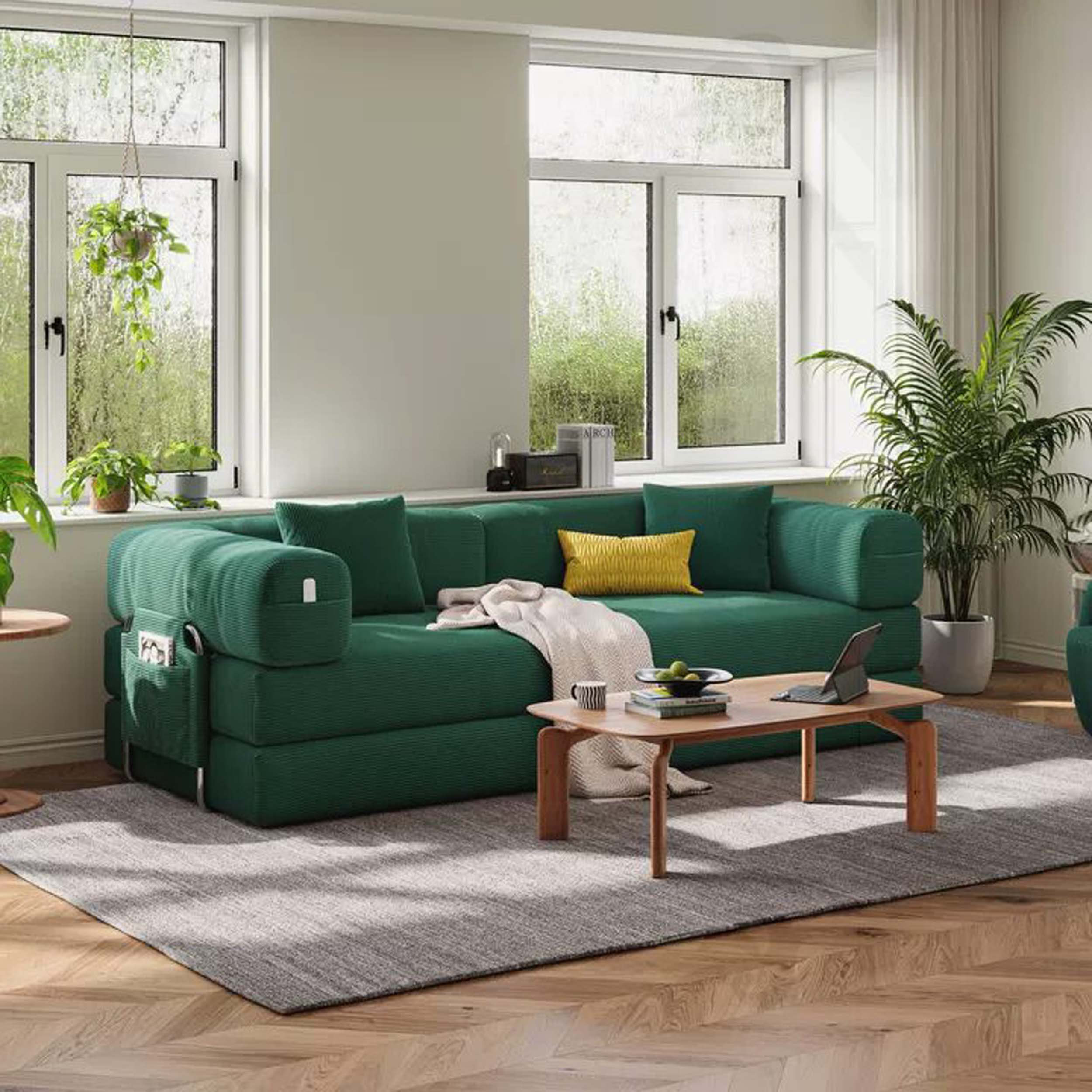Latitude Run® 78.8Inch Modular Sectional Sofa, Convertible Pudding ...