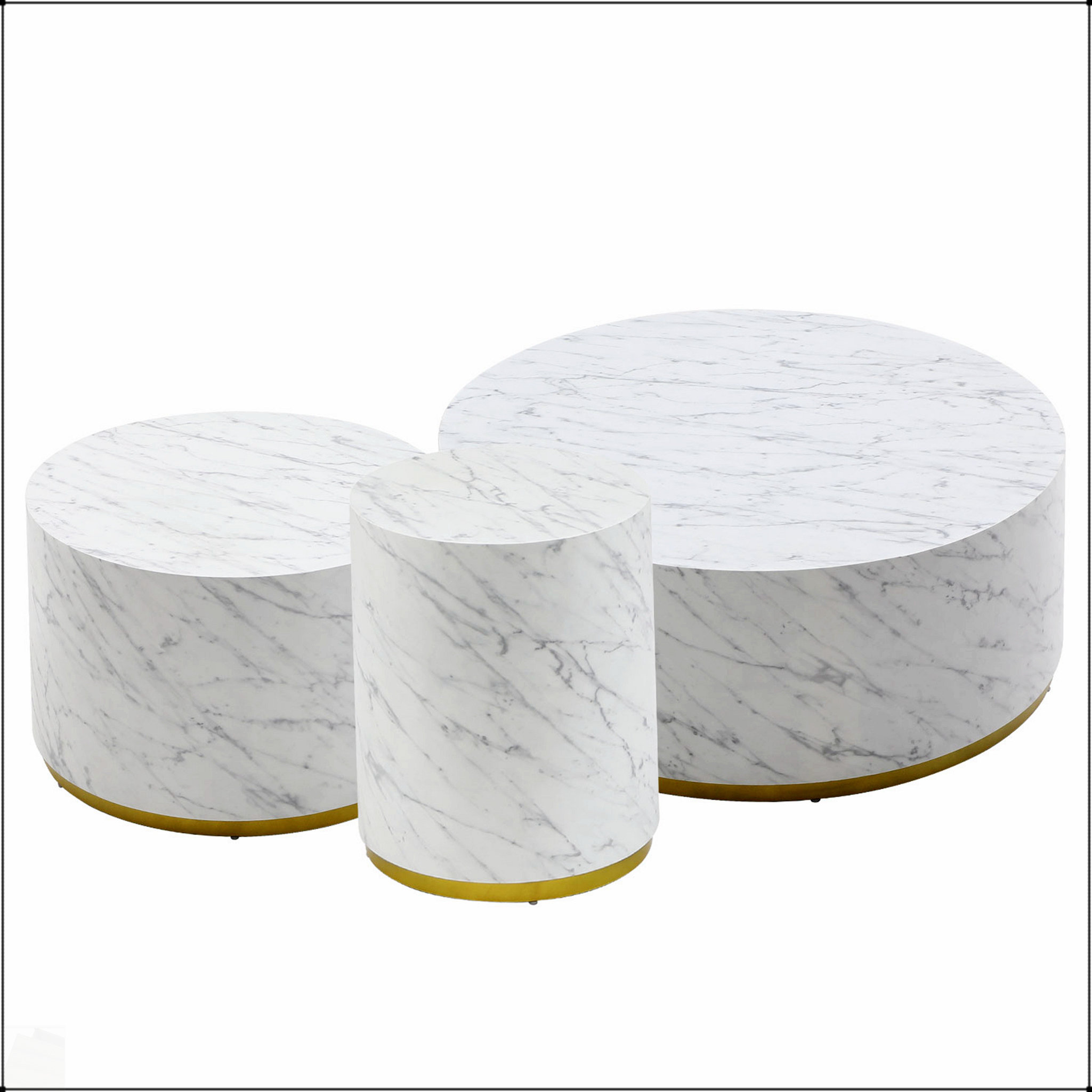 Mercer41 Round Coffee Table For Living Room, Fully Assembled With ...