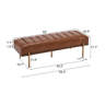 Mercer41 Robbinsdale Modern Channel Tufted Bench With Gold Base | Wayfair
