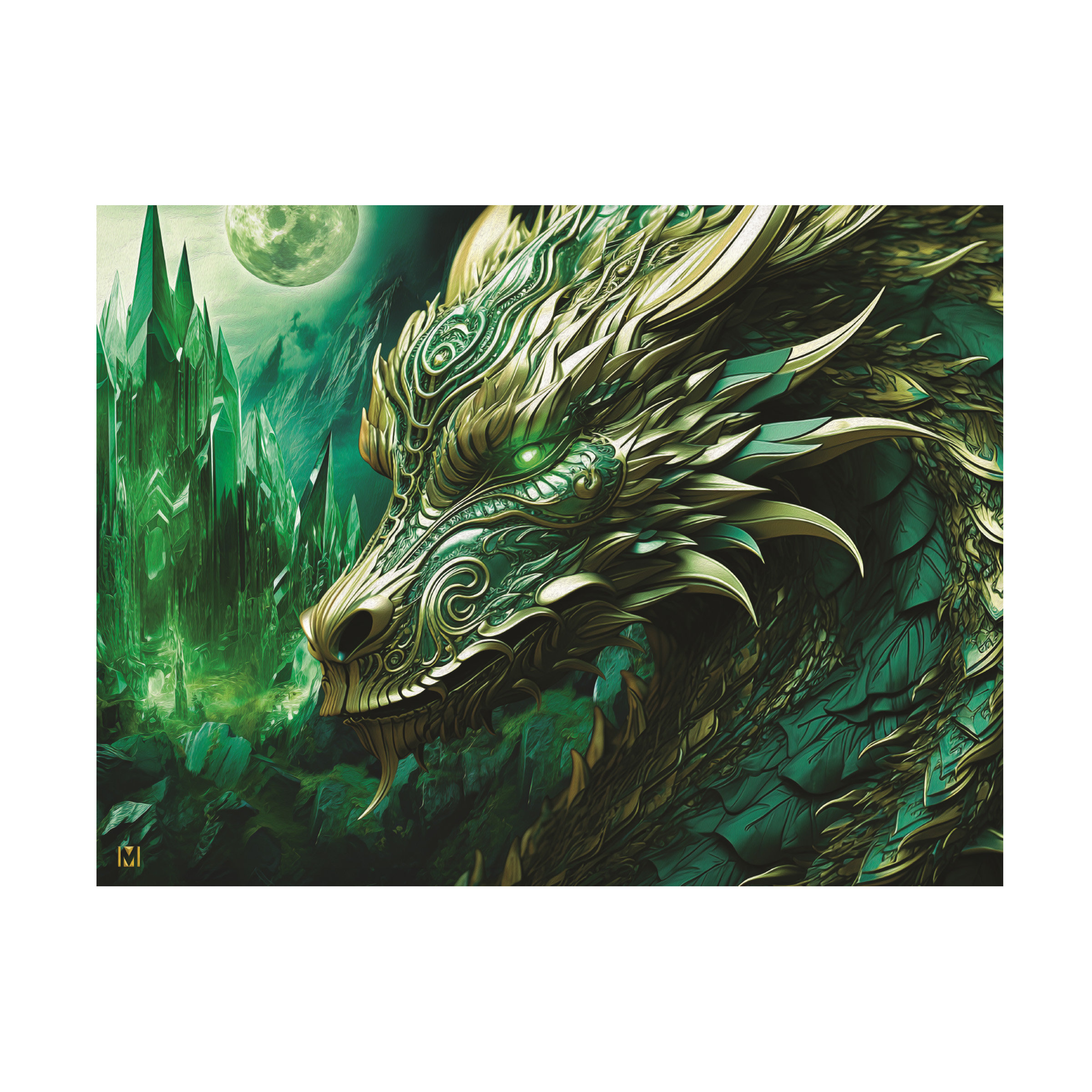 Trademark Fine Art Michael David Ward Guardian Dragon Canvas Art | Wayfair