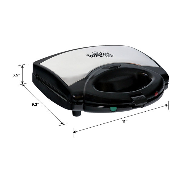 Total Chef Electric Griddle Waffle Maker Sandwich Press Open & Reviews ...