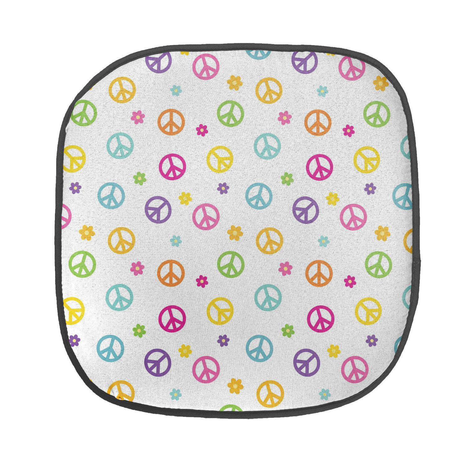 East Urban Home Ambesonne Groovy Chair Seating Cushion Set Of 8, Peace ...