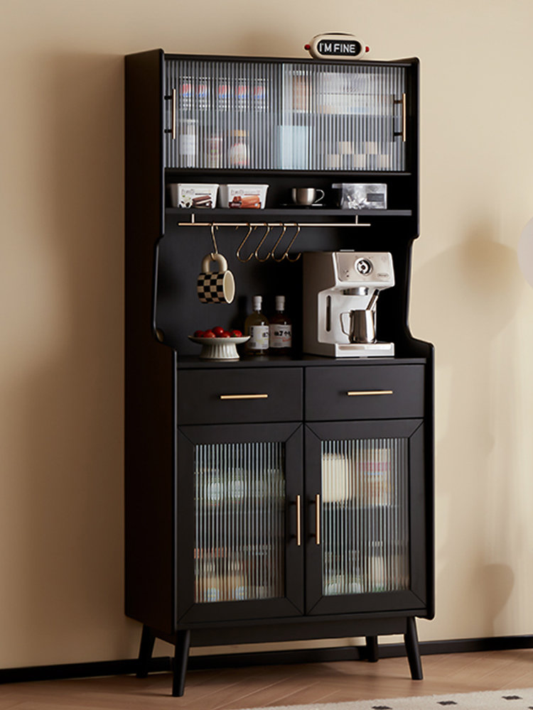 Mercer41 Solid Wood Pantry, Wall-Mounted Integrated Locker, Kitchen ...