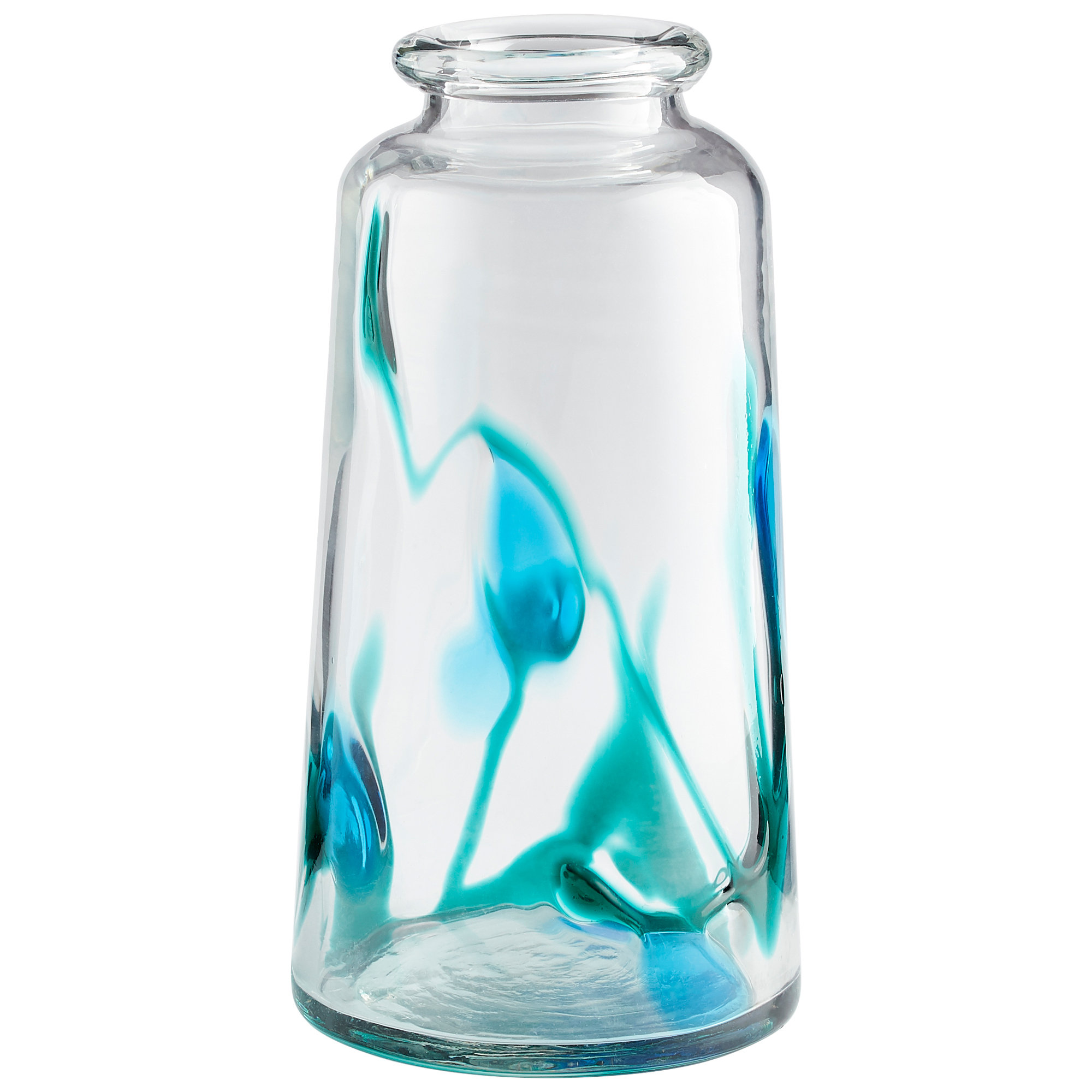 Cyan Design Tahoe Blue/Clear/Teal Glass Table Vase | Perigold