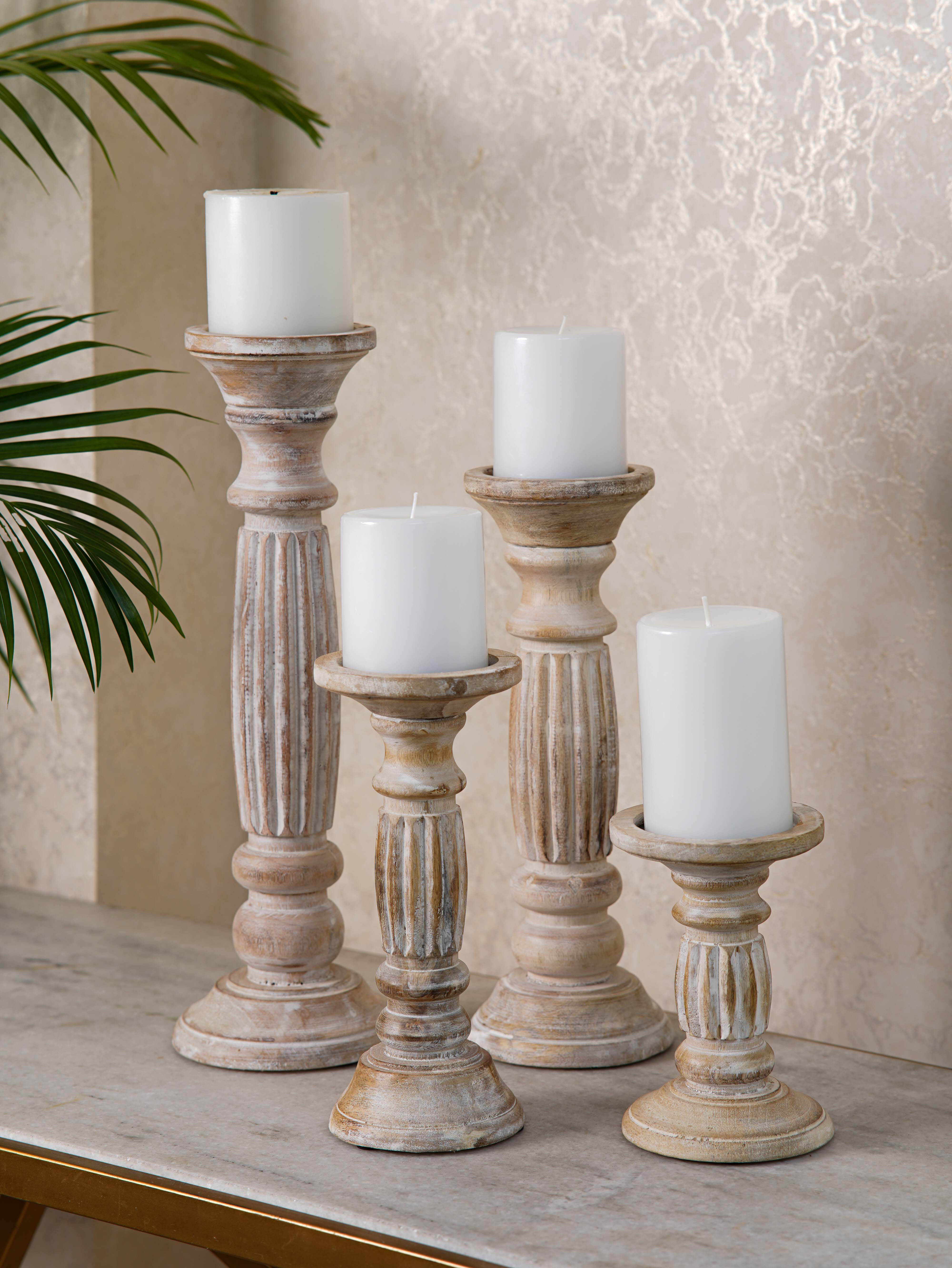 One Allium Way 4 Piece Wood Tabletop Pillar Set - Wayfair Canada