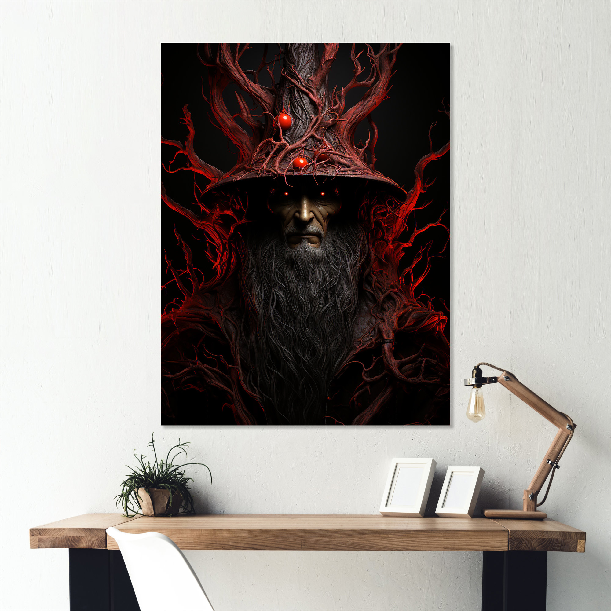 Lark Manor™ Red Wizard Magic - Wizards Metal Wall Art | Wayfair