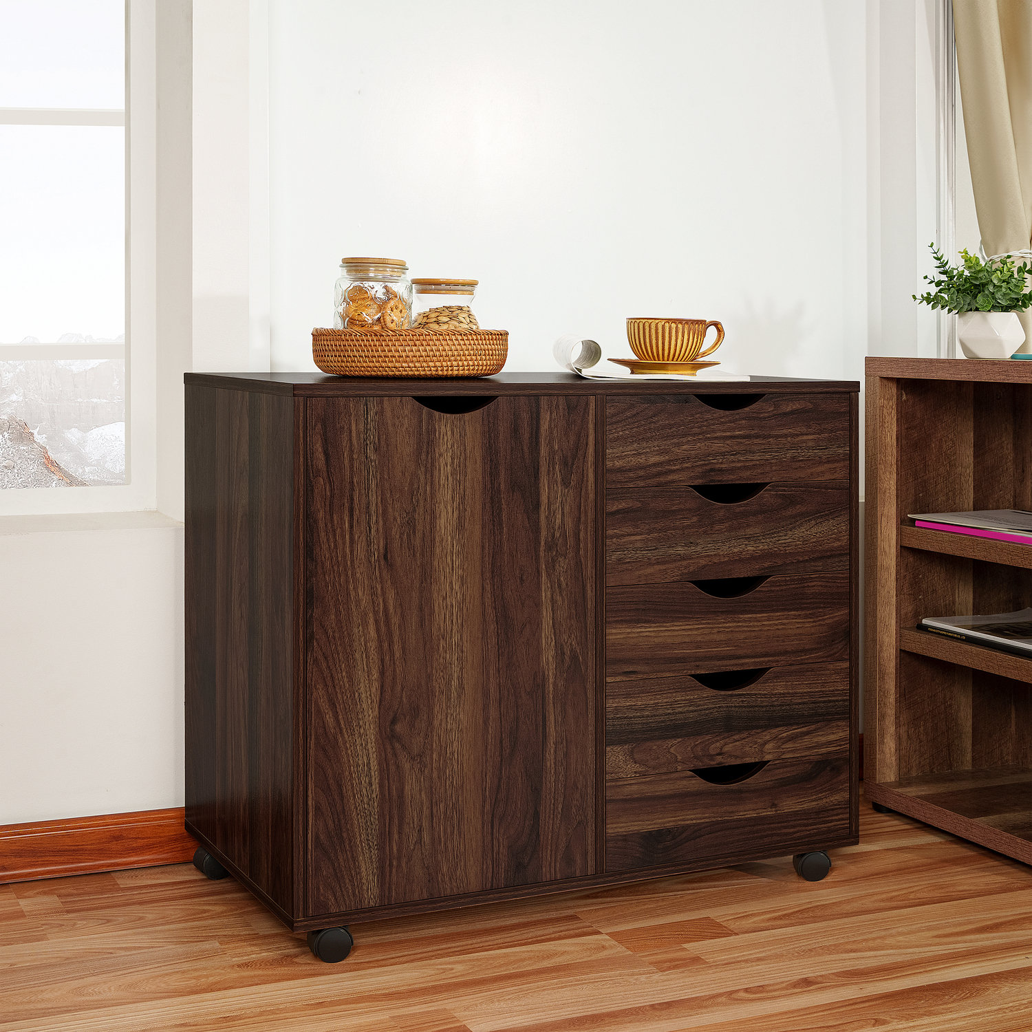 Hokku Designs Loynaz - 5 Drawer Office Storage Cabinet, small office ...