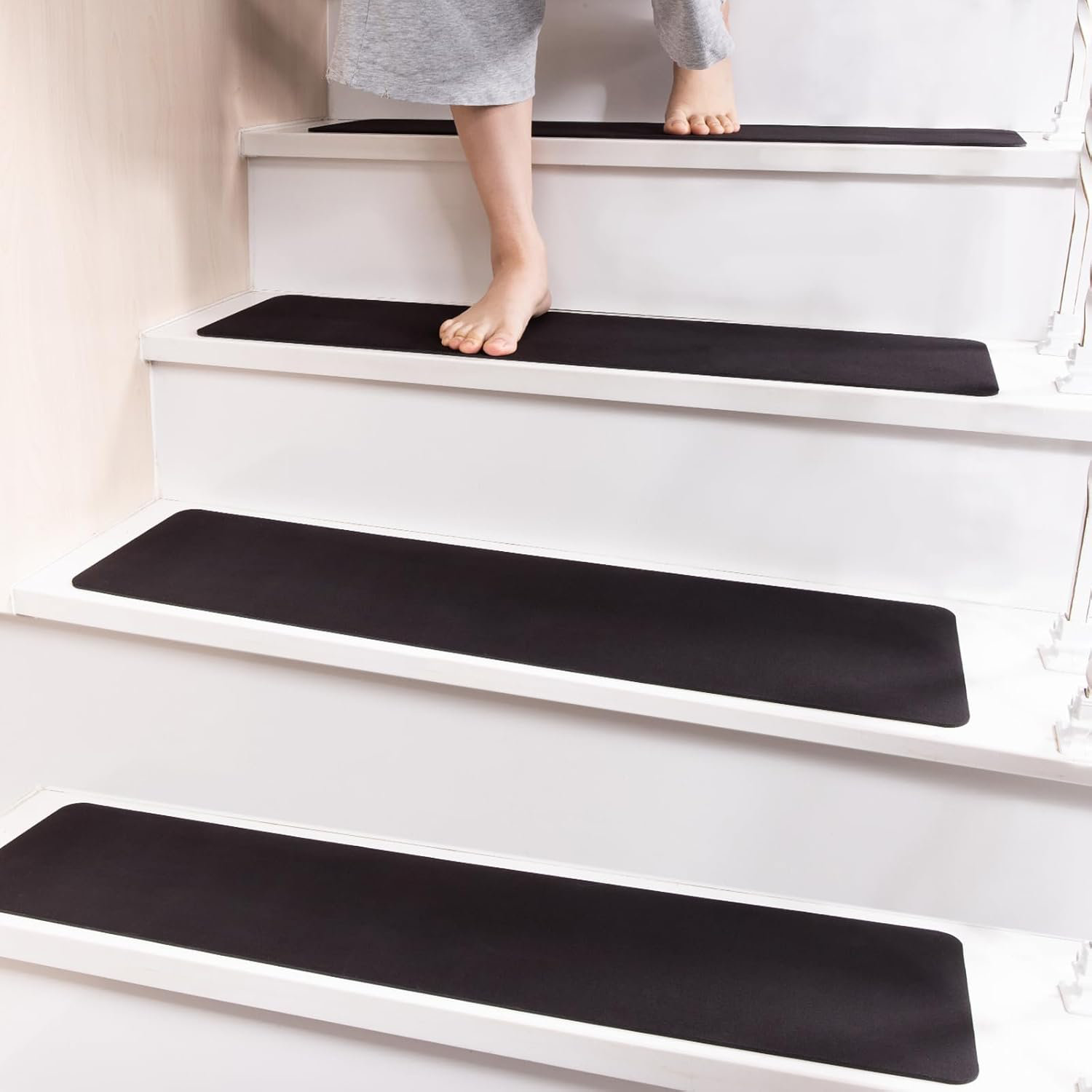 Hokku Designs Rubber Stair Treads Non Slip, Indoor Stair Runners For ...