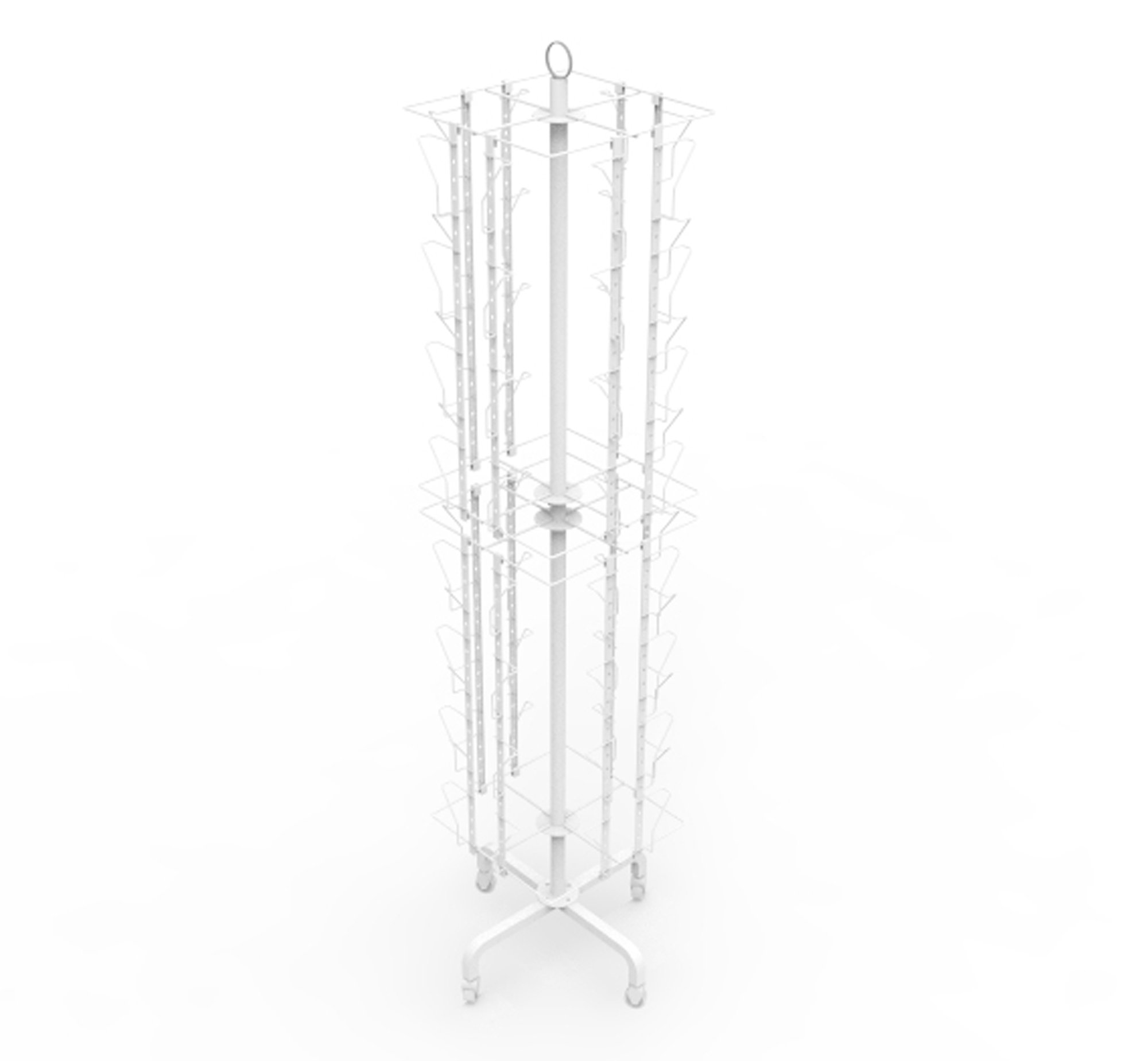 FixtureDisplays 64 Adjustable Pockets Display Rack 5 x 7, 7 x 5 up to 9 ...