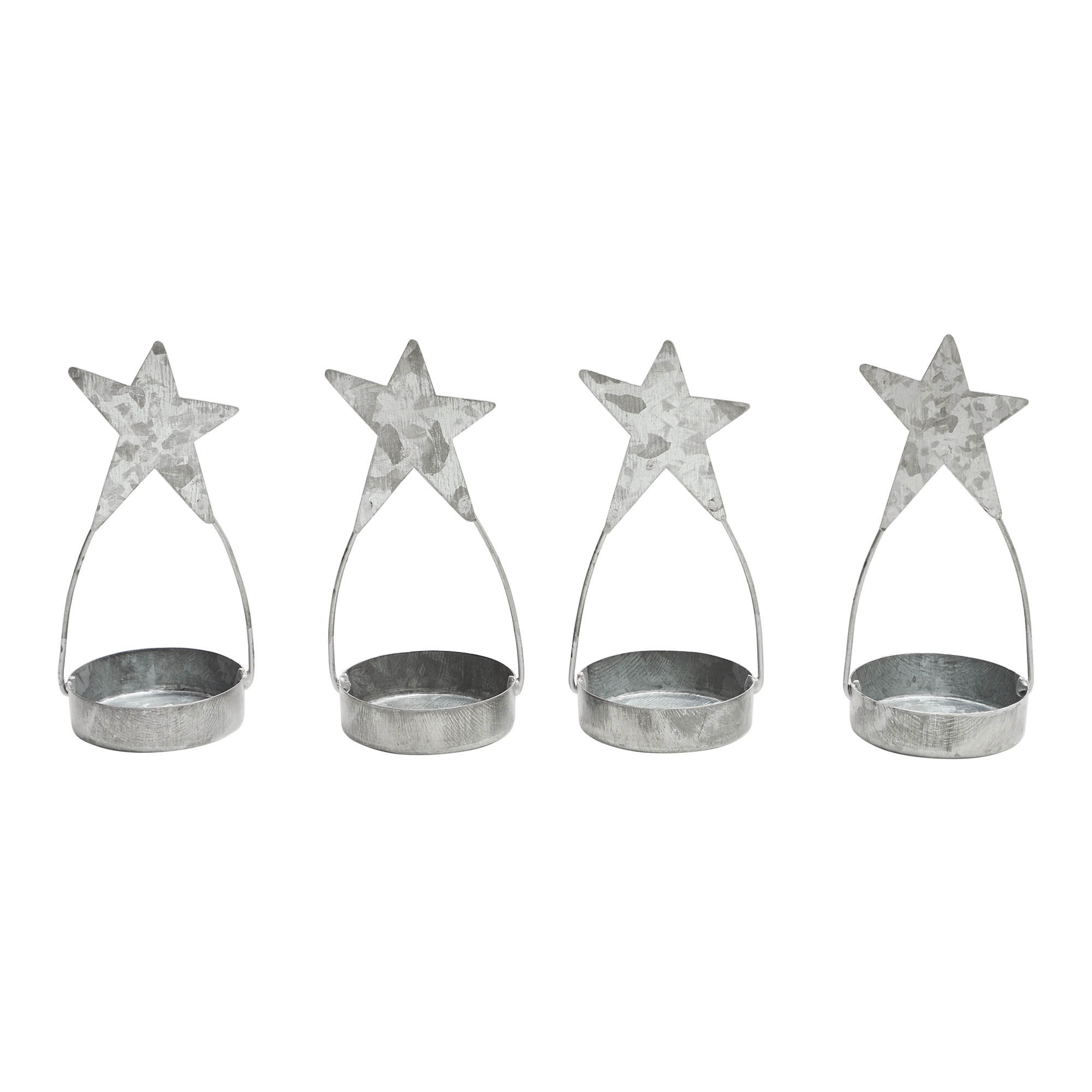 VHC Brands Festive Finds Star Tealight Holder Set of 4 4x1.75x1.75 ...