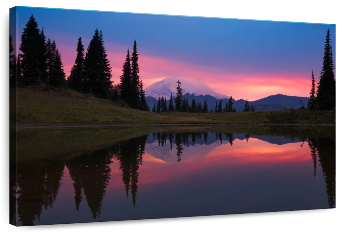 Millwood Pines Alvord Romantic Mount Rainier Sunset | Wayfair