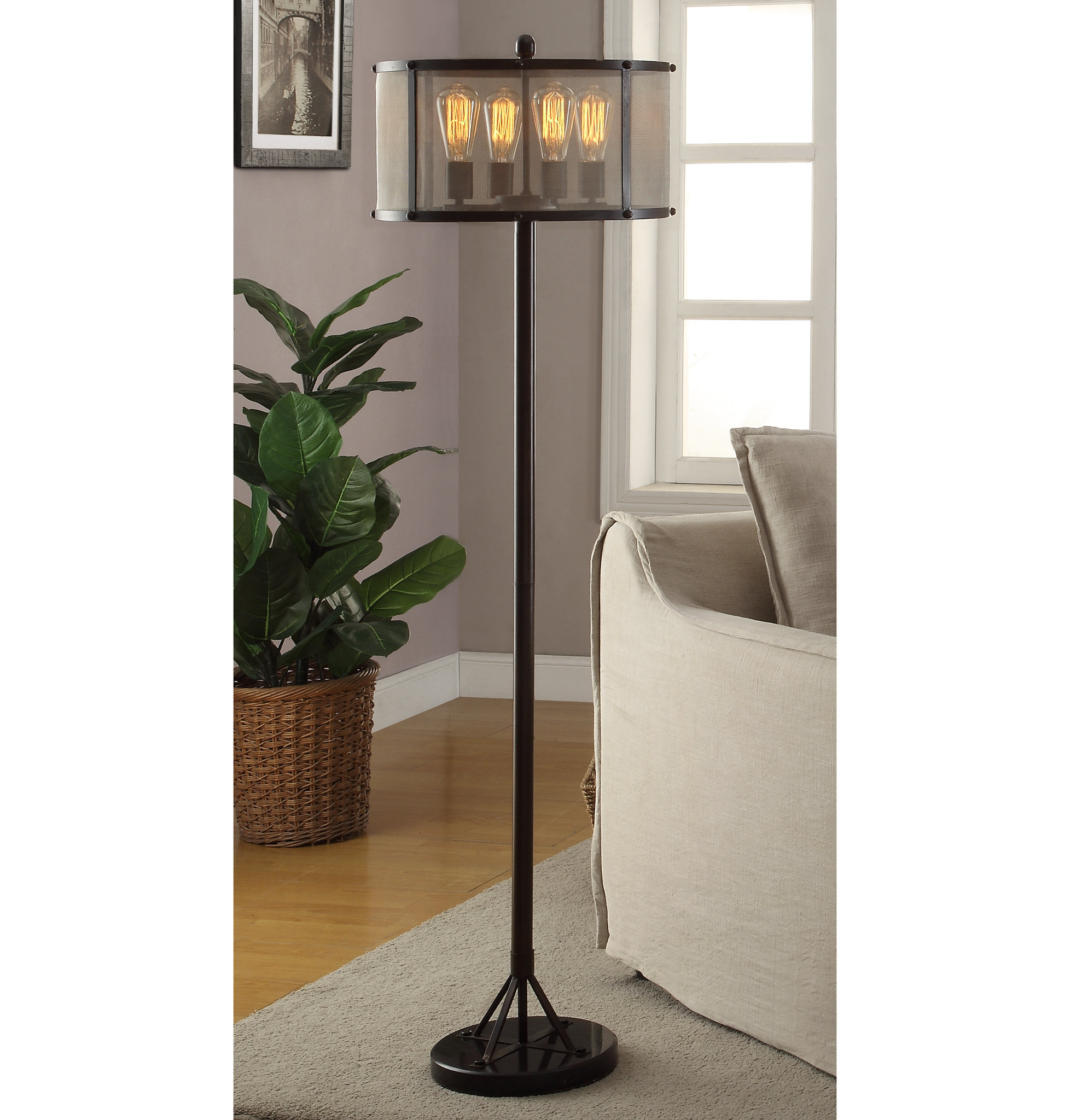 17 Stories Jayzion 64'' Matte Accent Floor Lamp | Wayfair