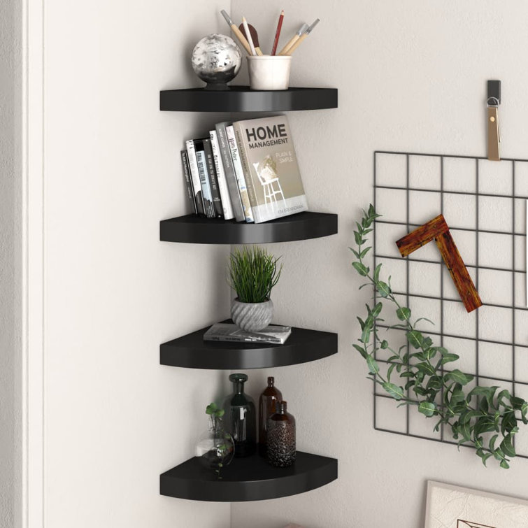 Latitude Run® Wall Corner Shelf Floating Corner Shelf Wall Mounted ...