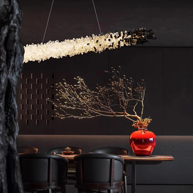 Akari Lanterns Quartz Crystal Linear Pendant Light | Perigold