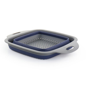 Oster Bluemarine Collapsible Square Plastic Colander In Blue | Wayfair