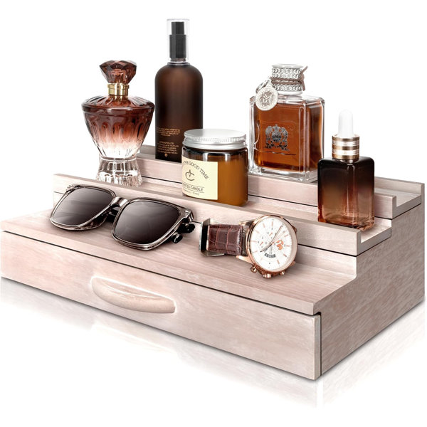 Hokku Designs 3 Tier Cologne Holder With Hidden Compartment | Wayfair