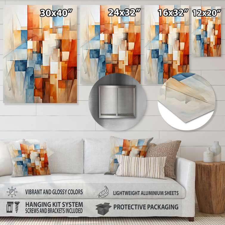 Latitude Run® Cubism Fragmented Perspectives IV - Cubism Metal Wall ...