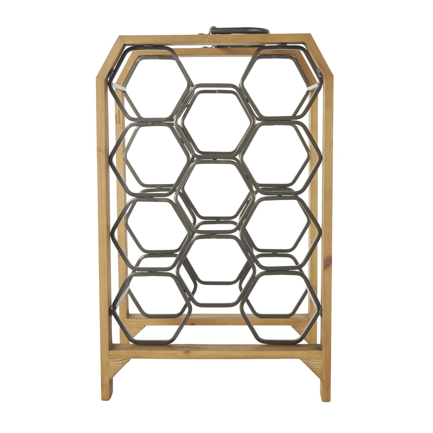 Ebern Designs Etain 11 Bottle Tabletop Wine Bottle Rack Brown | Wayfair