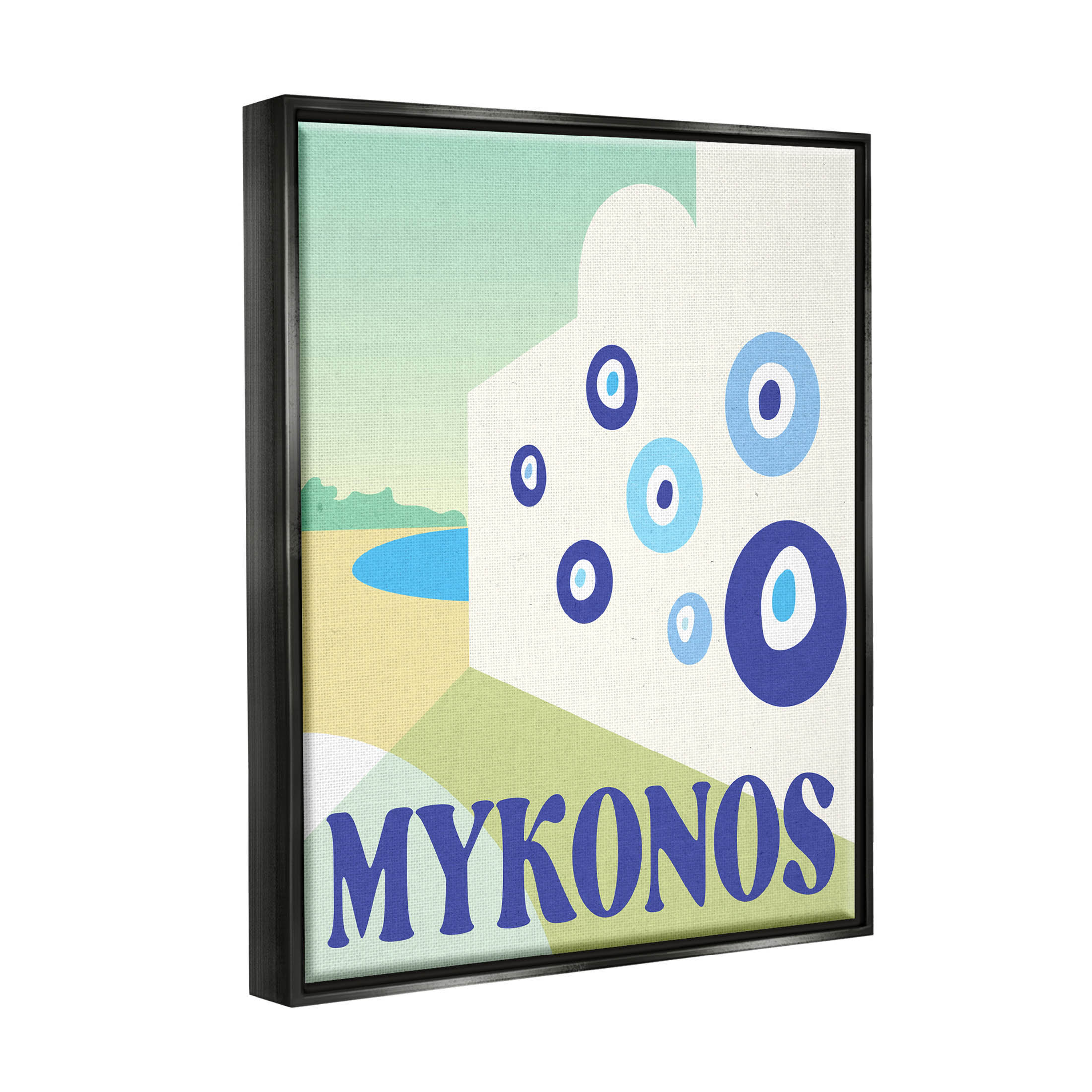 Trinx Modern Mykonos Greece by Daphne Polselli - Floater Frame Graphic ...