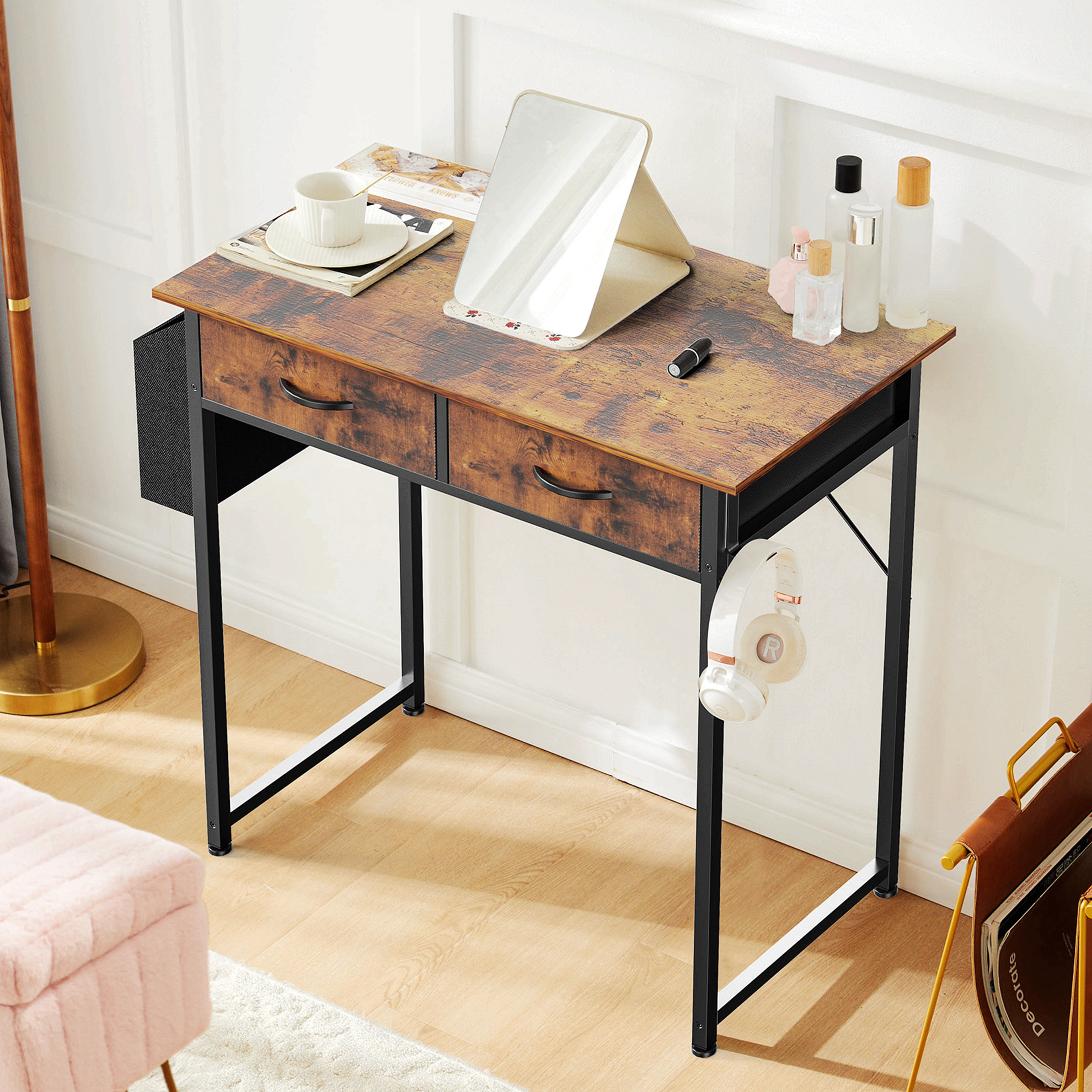 Inbox Zero Computer Desk Small Home Office Bedroom Writing Study PC ...