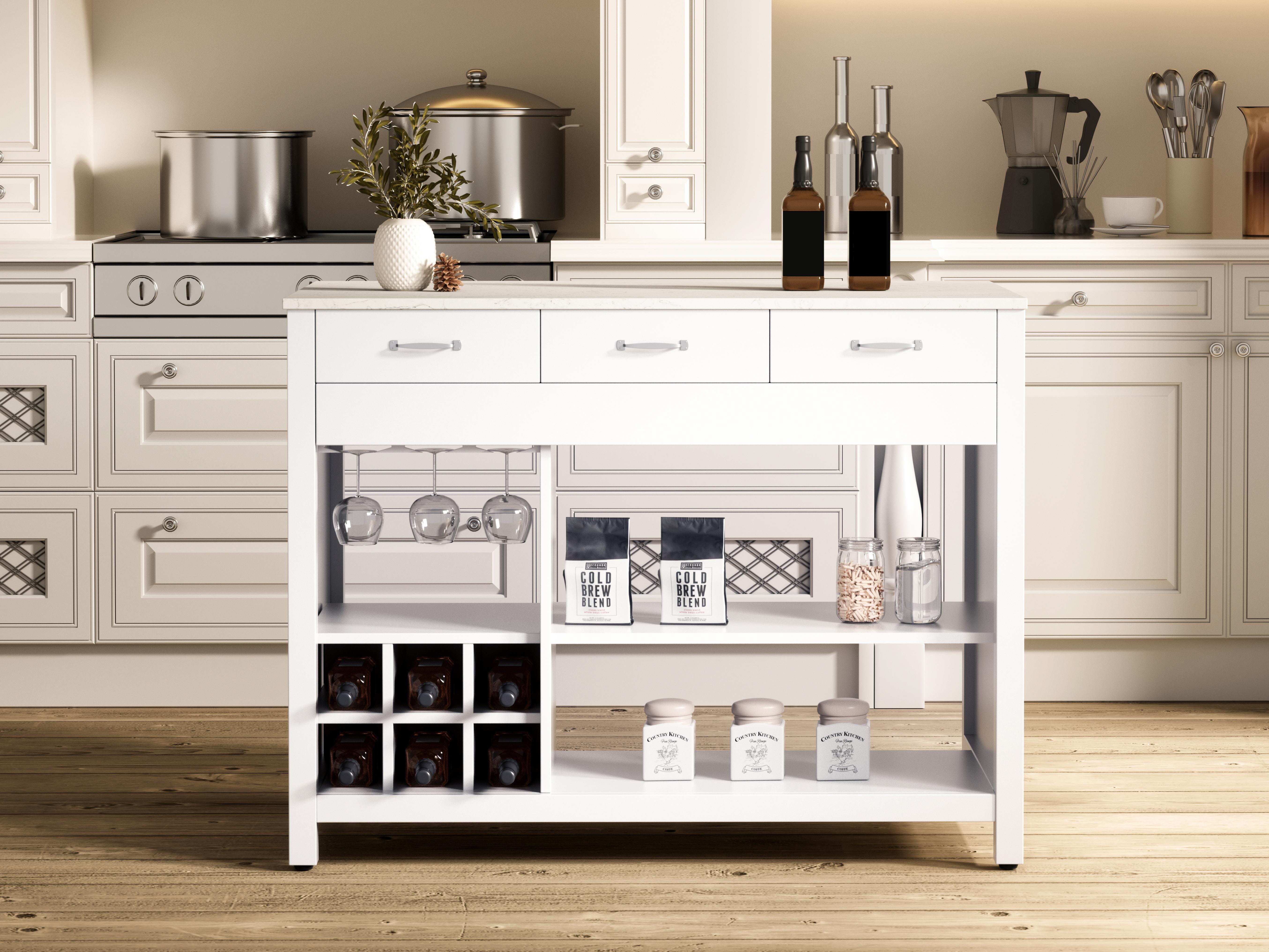 Latitude Run® 48 inch Kitchen Island - Wayfair Canada
