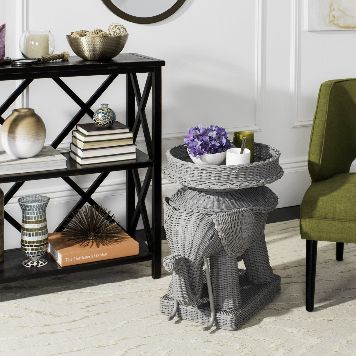 World Menagerie Bungalo Kubu Rattan Nightstand - Modern Eclectic ...
