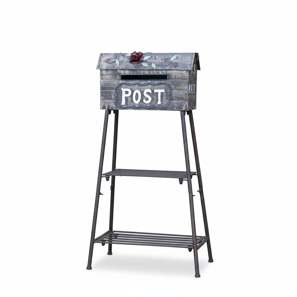 LinsCraft Metal Mailbox And Plant Stand Combination,Mailboxes For ...