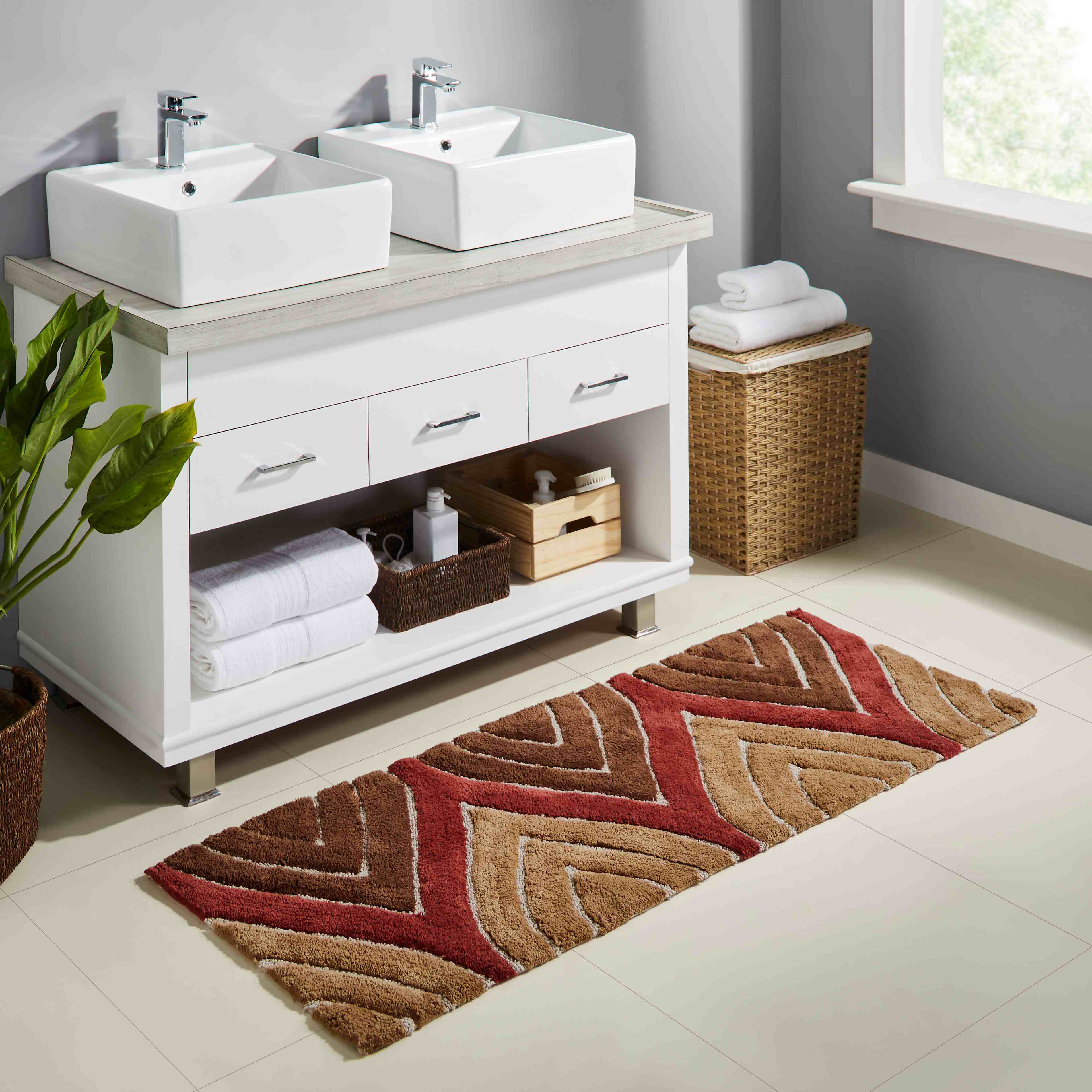 Latitude Run® Wilshire 100% Cotton Abstract Bath Rug & Reviews ...