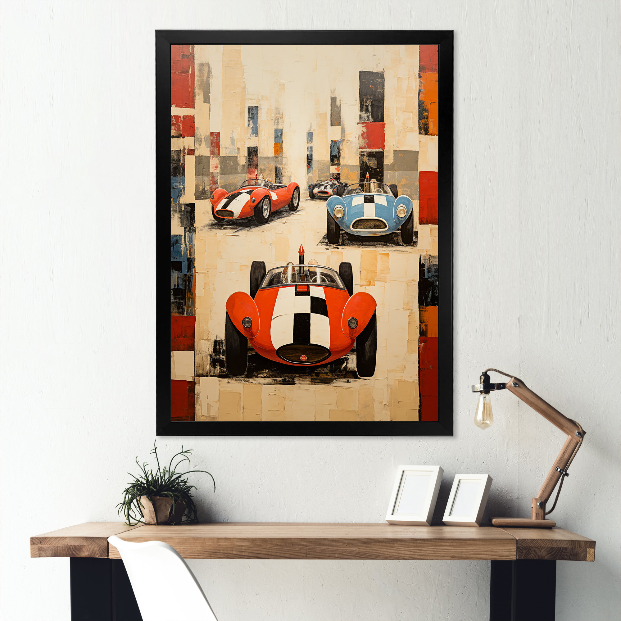 Lark Manor™ Vintage Race Car Rally 1 - Race Tracks Wall Art | Wayfair