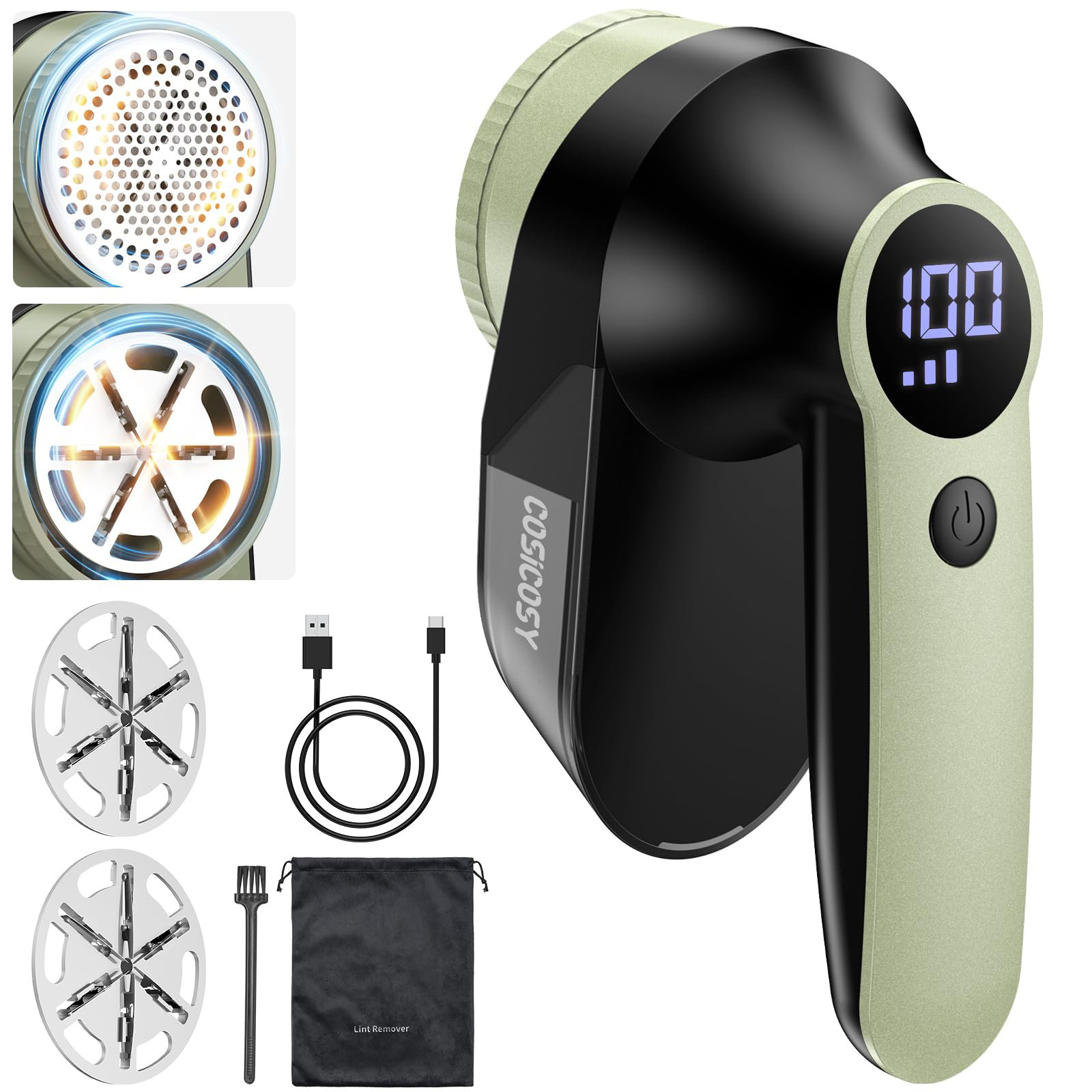 Fashion Finesse Fabric Shaver Rechargeable, Electric Lint Remover ...