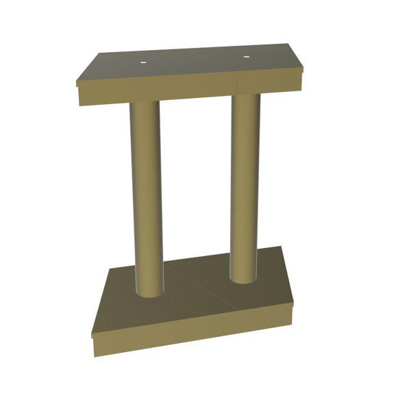 FixtureDisplays 20" X 20" X 36.5" Single Unit Gold Color Riser Stand ...