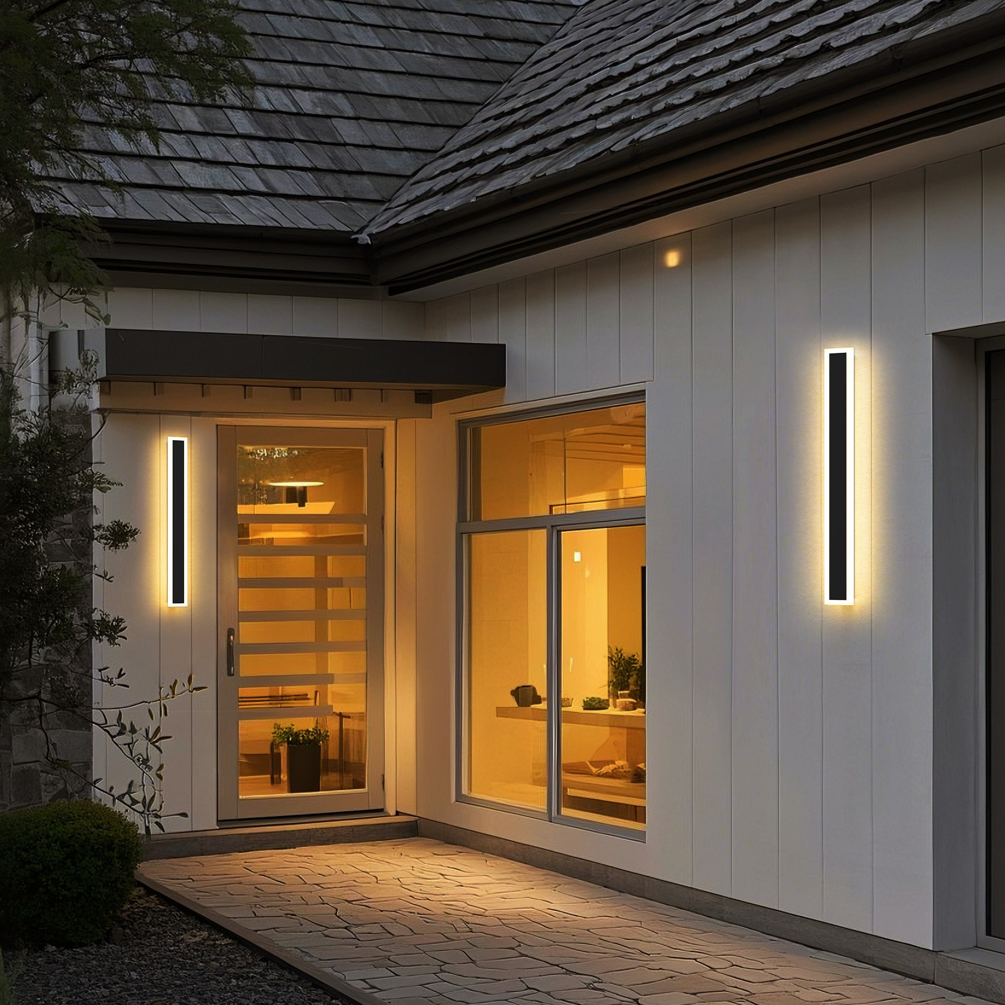 Ivy Bronx 2PCS Linear Outdoor Wall Light IP65 Waterproof | Wayfair