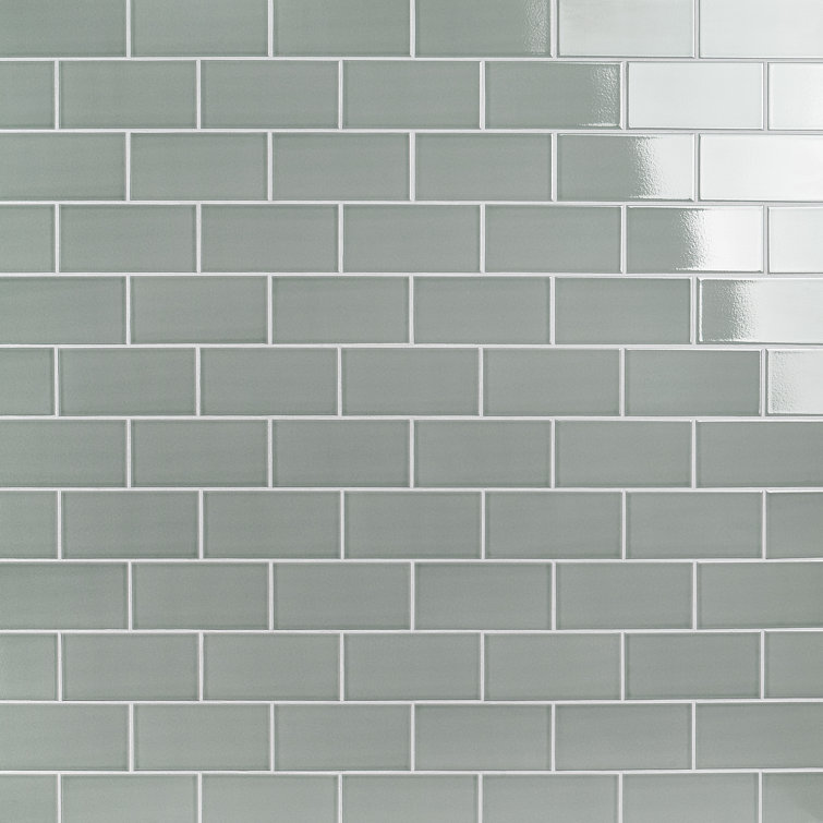 Bond Tile Gondola 3.93 in. x 7.87 in. Crackled Polished Ceramic Wall ...