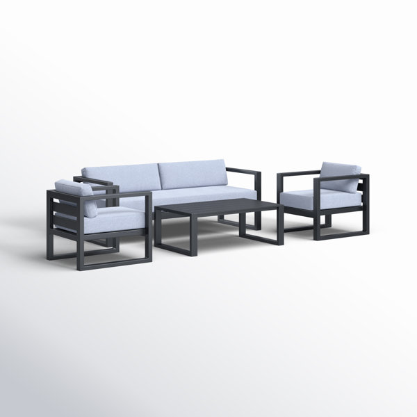 AllModern Kariselle 4 Piece Sofa Seating Group with Cushions | Wayfair