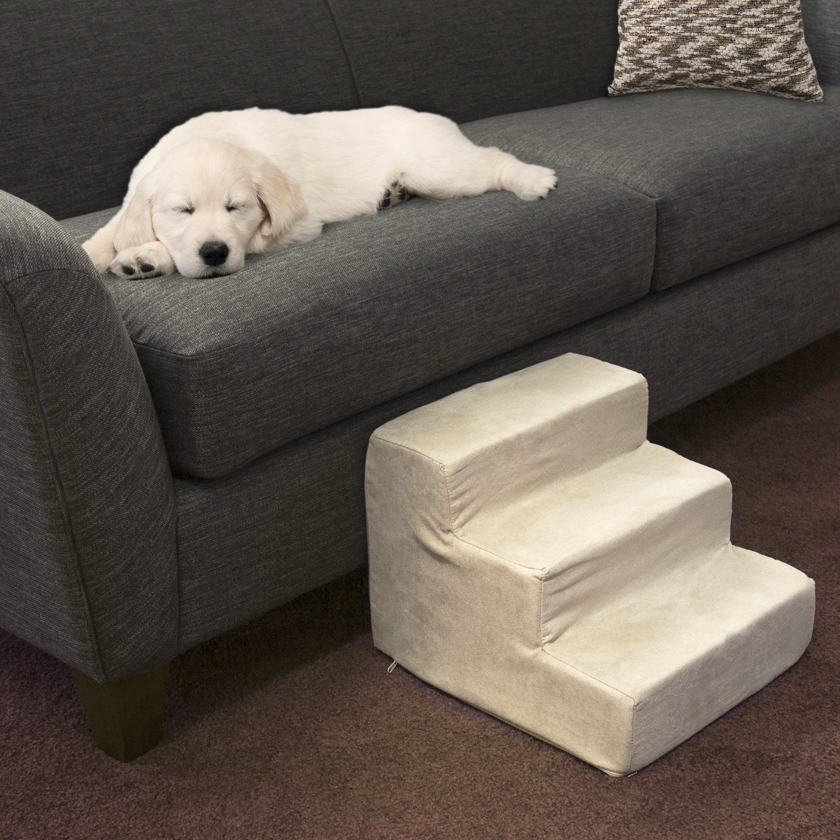 Petmaker Pet Stairs PETMAKER 3-Step Nonslip Foam Pet Staircase ...