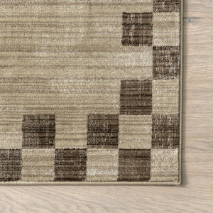 Arvin Olano x Rugs USA Pompeii Checked Border Area Rug | Wayfair