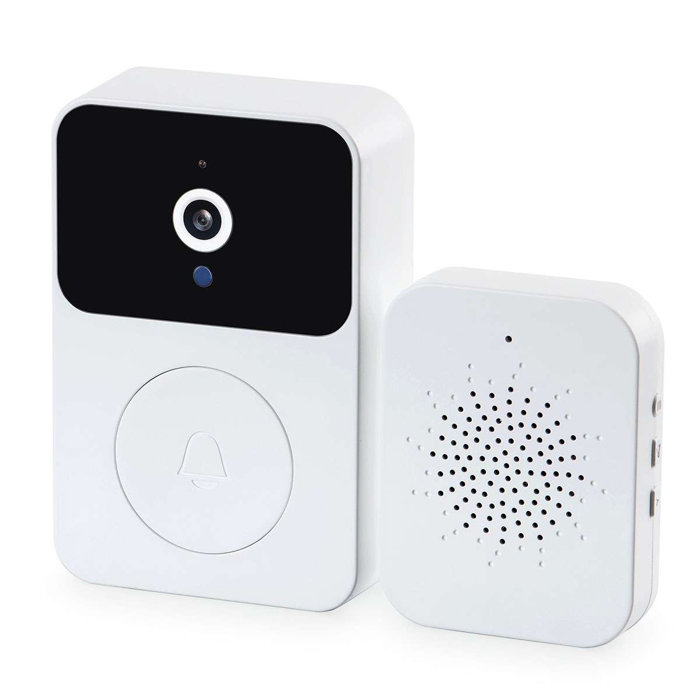 Symple Stuff Waterfield White Wireless Doorbell Kit | Wayfair