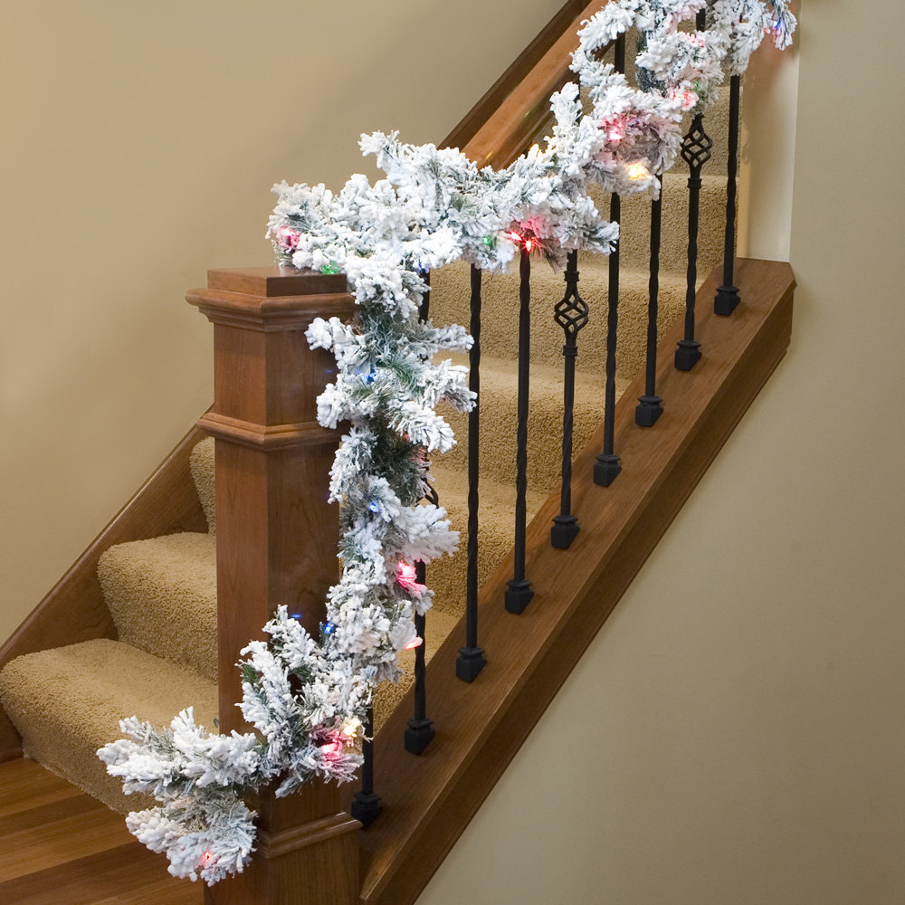 The Holiday Aisle® 108'' in. Lighted Faux Pine Garland | Wayfair