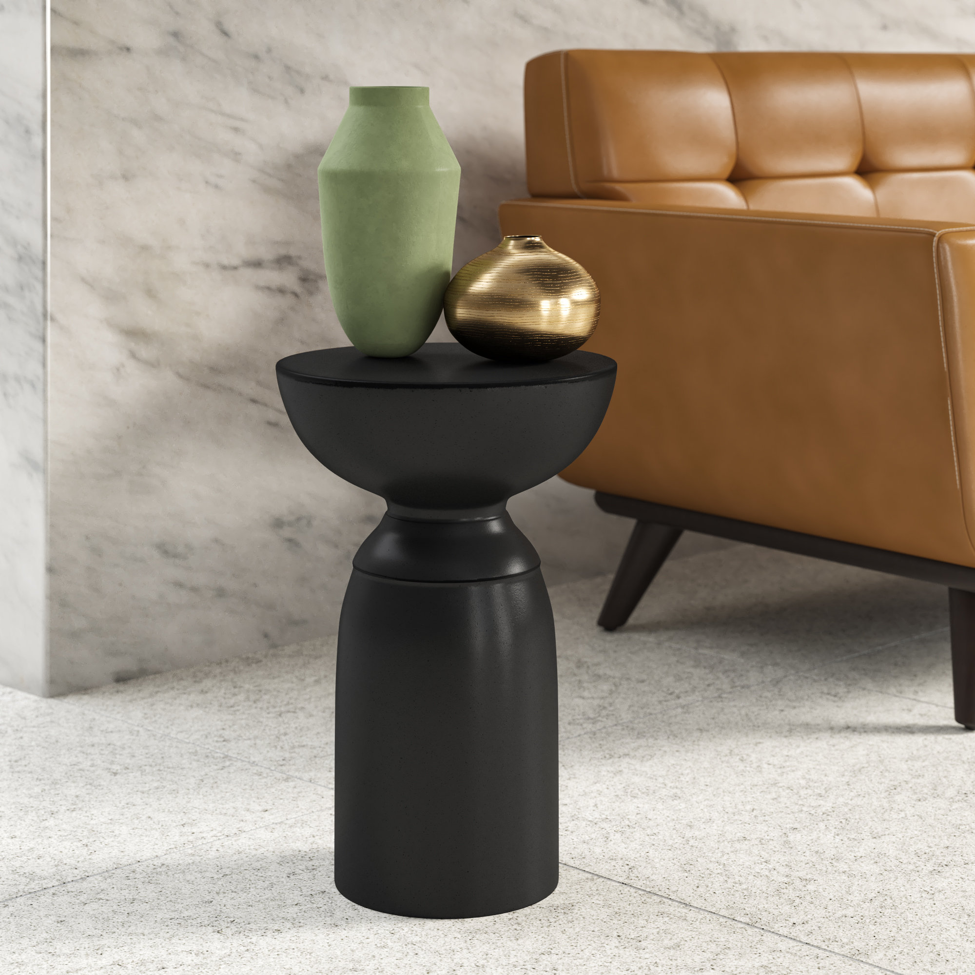 Upper Square™ Kellaman Concrete Top End Table & Reviews | Wayfair