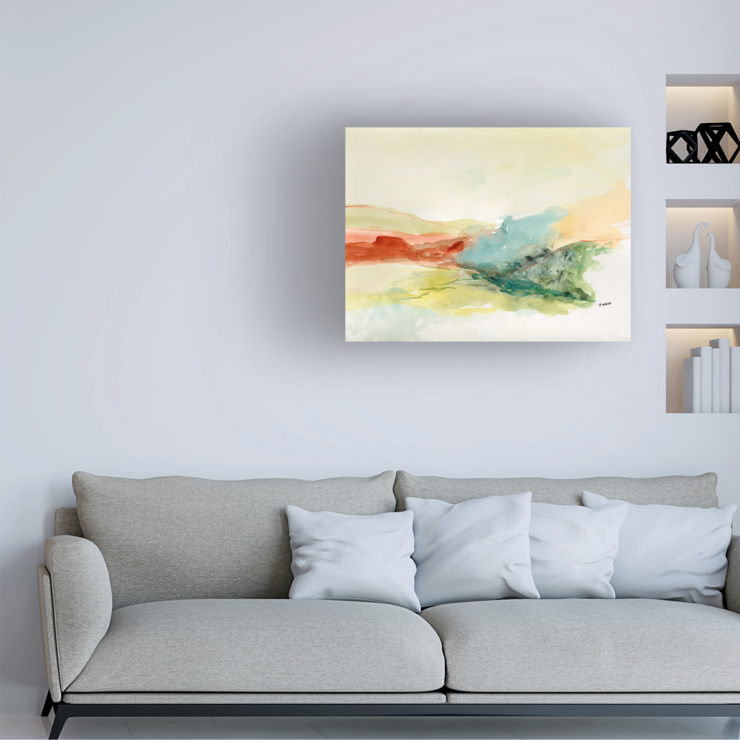 Trademark Fine Art Jan Weiss Land Contours No. 3 Canvas Art | Wayfair