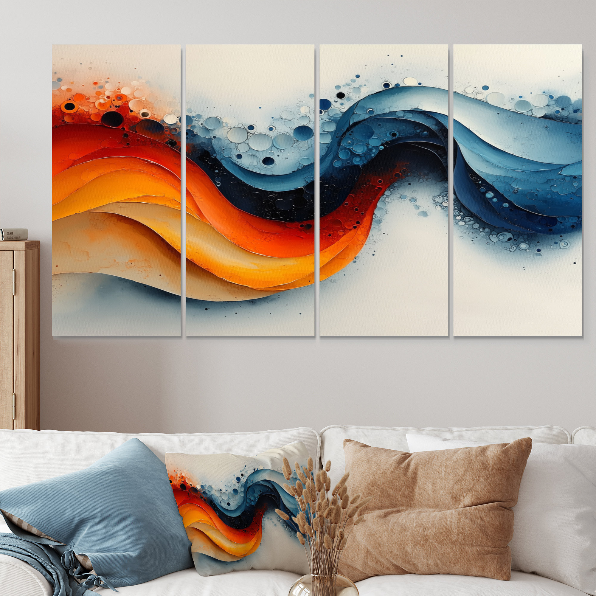 Wrought Studio™ Omparkesh - Abstract Spirals Wall Art - Modern Wall Art ...