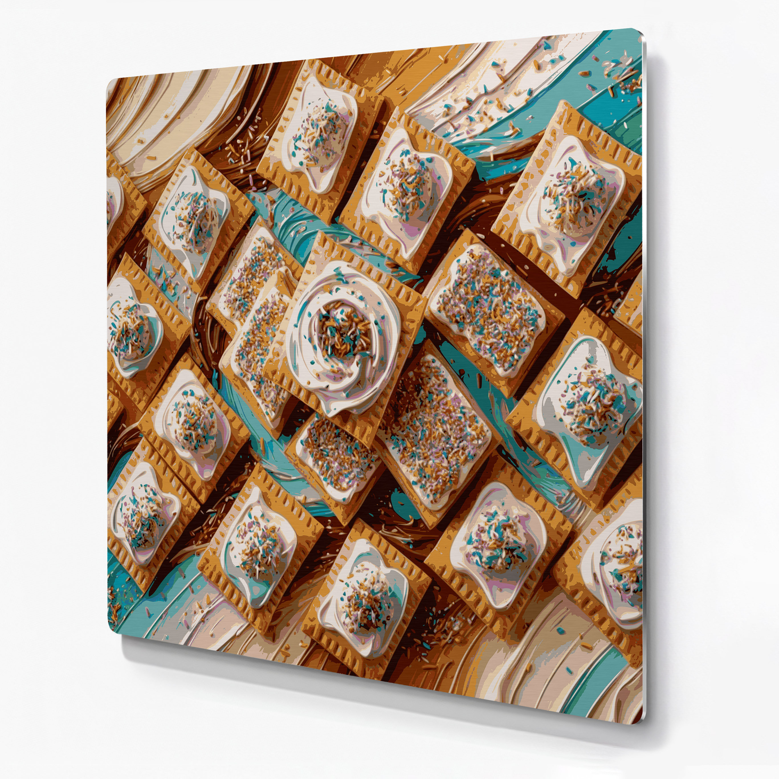 Hokku Designs Desserts Pop Tarts Brown Metal Wall Art | Wayfair