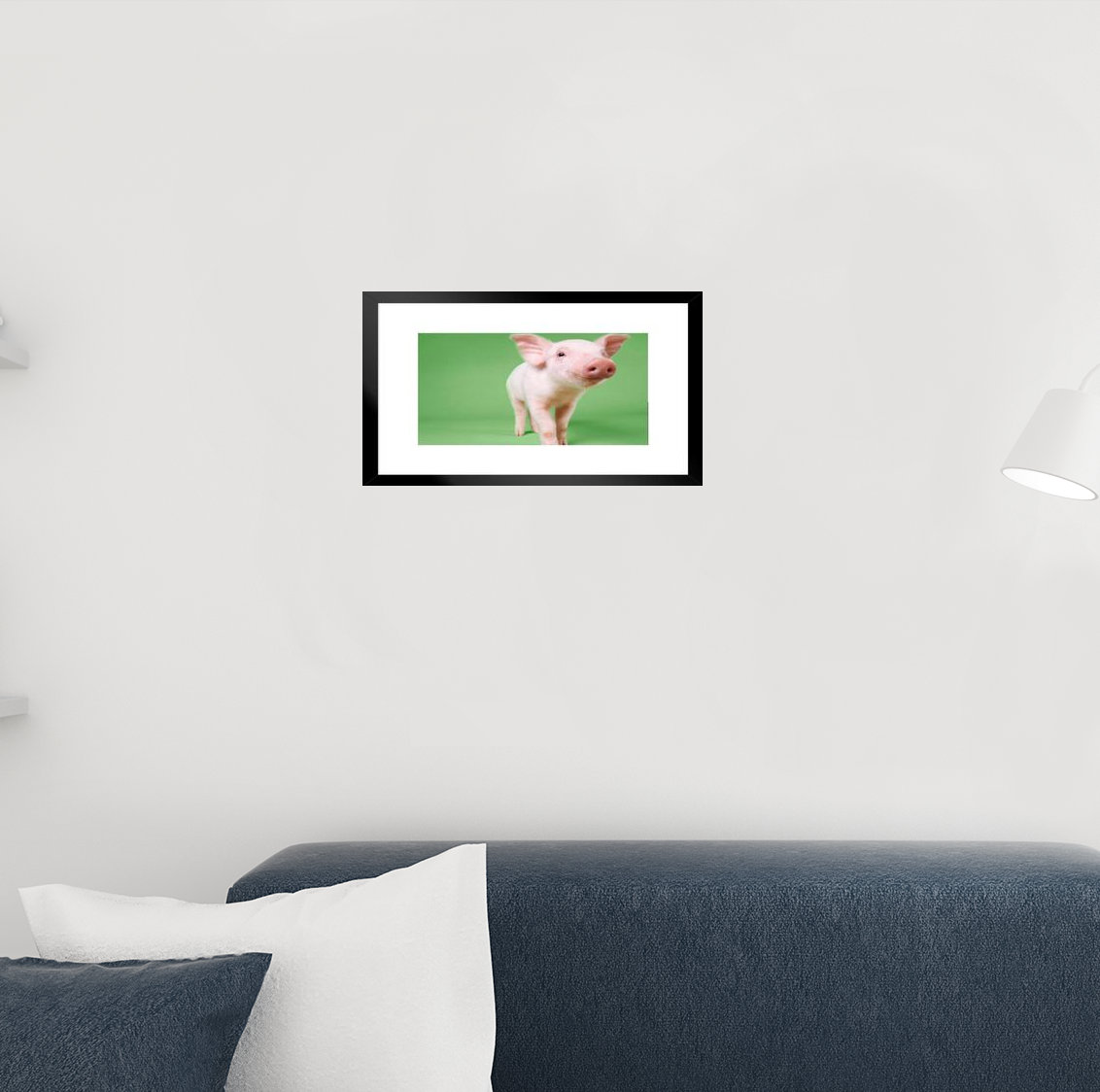 Latitude Run® Cute Little Baby Pig Piglet Standing Pig Prints Wall Art ...