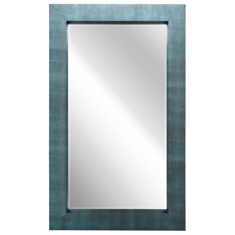 Empire Art Direct Rectangle Leather Floor Mirror & Reviews | Wayfair