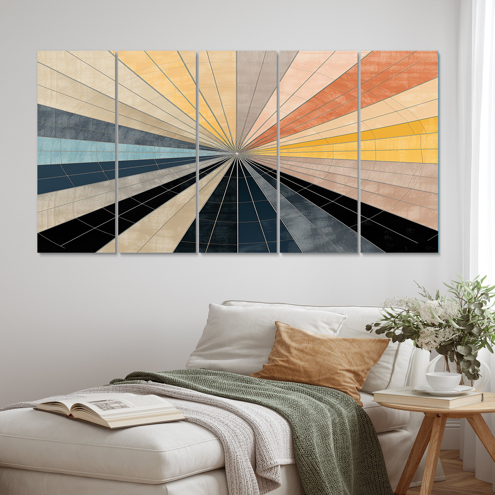 George Oliver Mid-Century New Balance Abstract Geometrics III - Modern ...