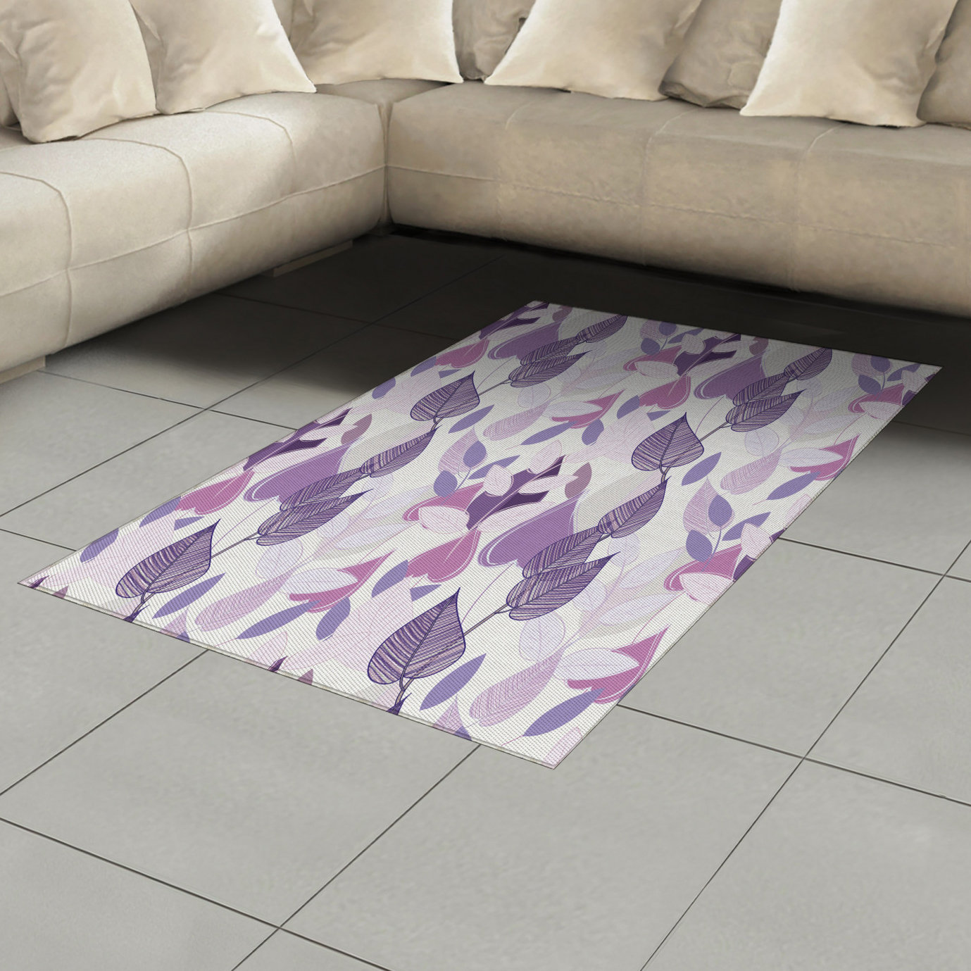 East Urban Home Floral High Density Long Fiber Poly Threads Decorative ...